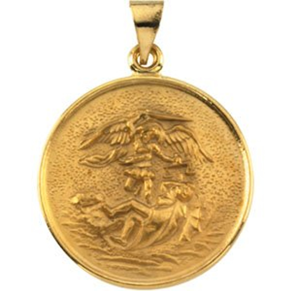 Banvari 13.00 mm St. Michael Medal in 18K Yellow Gold