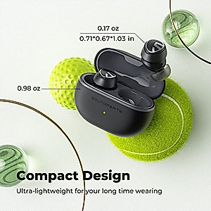 SoundPEATS Mini Pro Hybrid Active Noise Cancelling Wireless Earbuds, Bluetooth 5.2 Headphones with ANC, QCC3040, aptX Adaptive, Transparency Mode, CVC 8.0, Game Mode, TrueWireless Mirroring, 21 Hours