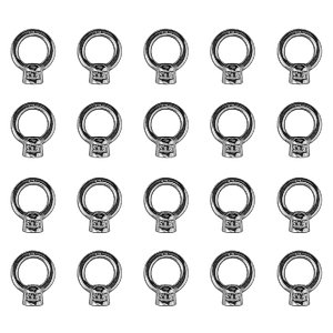 US STAINLESS 20 Pieces Stainless Steel 316 Lifting Eye Nut 5/16" UNC Marine Grade Nut Pitch of 18