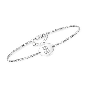 Ross-Simons Single-Initial - Sterling Silver Anklet. 9 inches
