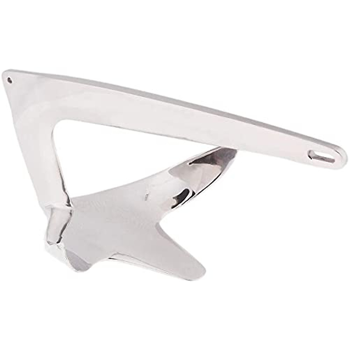 ISURE MARINE 4.4lb(2kg) Stainless Steel Bruce Style Claw Force Boat Anchor Heavy Duty Marine Grade Polished