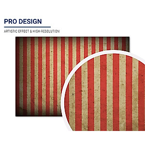 Allenjoy 7x5ft Evil Halloween Circus Carnival Backdrop for Festival Red and White Stripes Yellowing Bloody Splatter Party Decor Horrorible Prom Portrait Photography Background Photobooth Studio Props