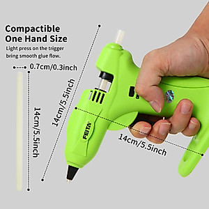 FEITA Cordless USB Rechargeable 2650mAh Mini Wireless Hot Melt Glue Gun Kit - With 30pcs Glue Sticks for Crafts, Arts, Home DIY Repairs