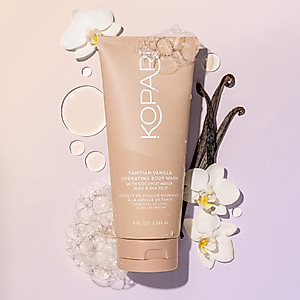 Tahitian Vanilla Hydrating Body Wash with Coconut Water, Aloe & Sea Kelp | Cleanses Without Stripping Moisture or Natural Oils | Infused with Notes of Warm Vanilla | Vegan and Cruelty-Free | 9.0 Oz