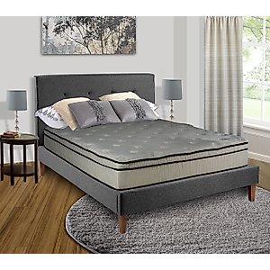Continental Sleep Mattress, 11 Inch Euro Top Assembled , Orthopedic King Mattress with Cozy Teddy Bear Fabric, Victoria Collection