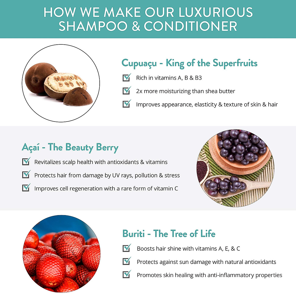 Sulfate-Free Brazilian Natural Shampoo and Conditioner Set