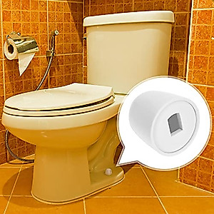 Canomo 4 Packs White Toilet Bolt Caps Toilet Seat Floor Bolts Caps Universal Floor Bolts Snap On Caps with Washers for Easy installation, 1.44 Inch Height