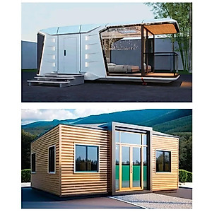 40ft Foldable Insulation Expandable Home Prefab Folded Houses Double Wing Folding Room with Customized Container