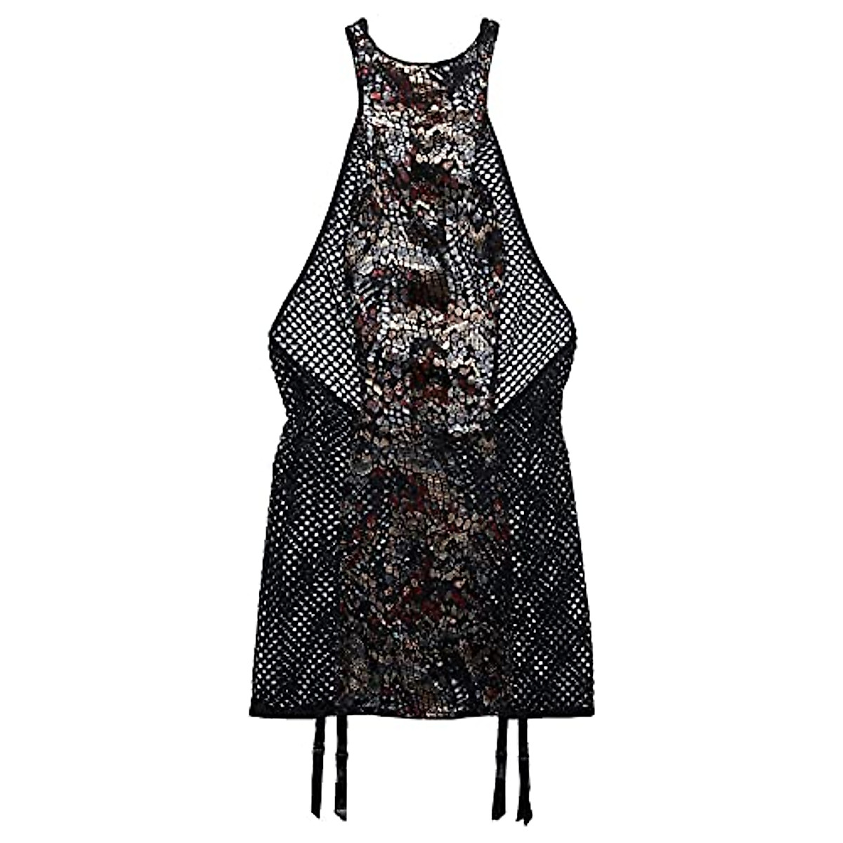 Savage X Fenty, Women's, Cold-Hearted Snake Lace Slip with Garter, Venomous Vixen Snake Lace, L