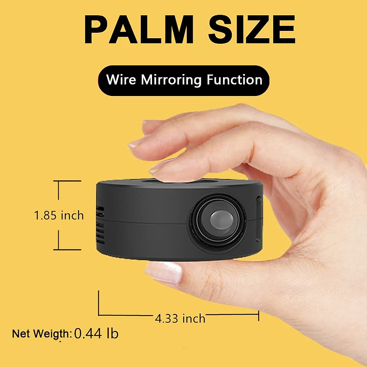 Portable Home Mini USB Projector for Phone with Remote Controller Built-in Speaker,Audio Port,Android iOS Phone Tablet USB Flash Driver Compatible
