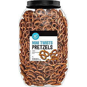 Amazon Brand - Happy Belly Mini Twist Pretzels, 2.5 Pound (Pack of 1)