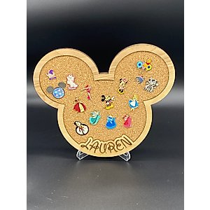 Personalized Pin Holder/Trading Pin Display/Cork Board/Home Decor (18", Minnie)