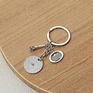 PHAETON 20PCS Microphone Keychian Musical Instrument Keychain Inspirational Gift Music Lover Gift Appreciation Gifts for Music Teacher Student Musicians Encouragement Gits Graduation Gifts