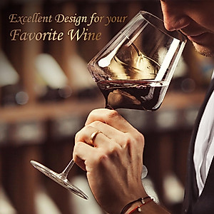 Chouggo 21Oz Wine Glasses Set of 6, Premium Crystal Large White Wine or Red Wine Glasses, Hand Blown Tall Long Stem Wine Glass - Gifts for Women, Men, Wedding, Anniversary, Christmas, Birthday