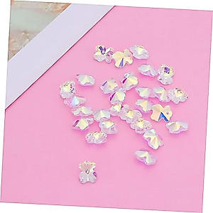 EXCEART 84 Pcs Eyeglass Kit Clear Beads Charm Necklace Glass Teardrop Glass Loose Beads Jewelry Making Pendants Acrylic Beads Satellite Drill Set Crystal Aurora Teardrop Earrings