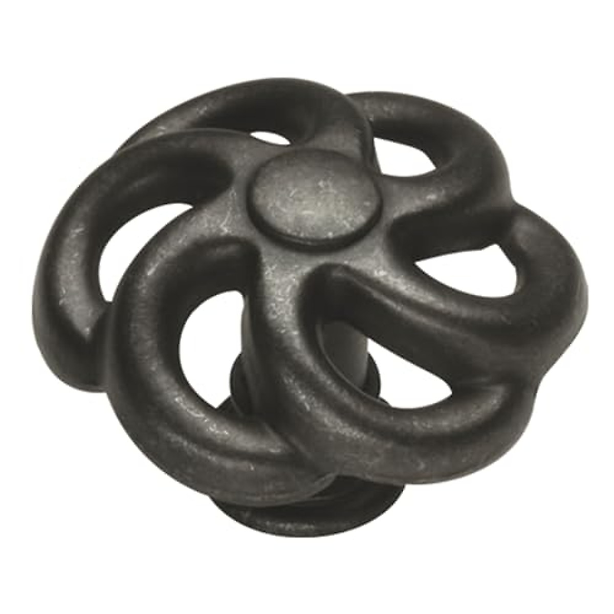 Hickory Hardware PA1312-RI-WOA 1 Charleston Blacksmith Knob, 1-1/2 Inch Diameter, Black Iron
