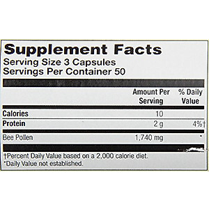 Honey Gardens Bee Pollen, Capsule (Btl-Glass) | 580mg 150ct