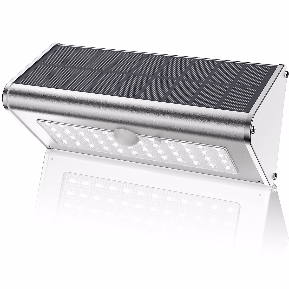 Super Bright Solar Lights Outdoor IP65 Water Proof, 1100 Lumens Wireless LED Motion Sensor Light, Aluminum Metal Housing Security Light for Yard Patio Path Garage Flood Wall Lights, 1 Pack (Daylight)