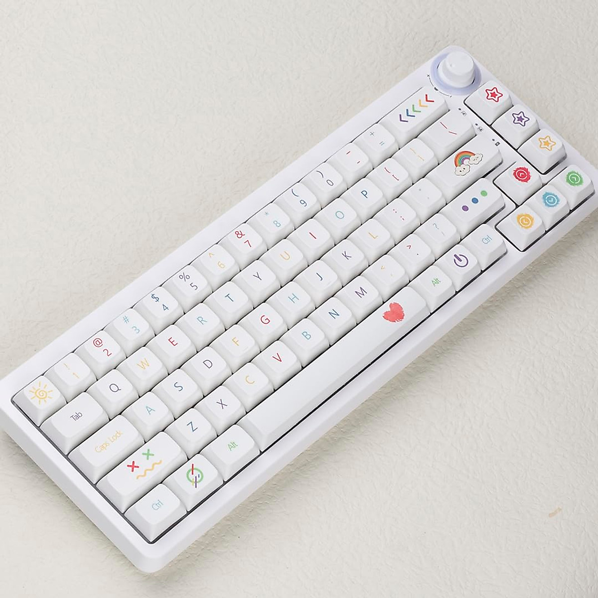 ZMX Color Pen keycap PBT Dye Sublimation Custom Keycap, Cherry Profile Personalized 139 Keycaps Set for MX Switch Mechanical Gaming Keyboard Accessory Keycap Set DIY(only keycap!)