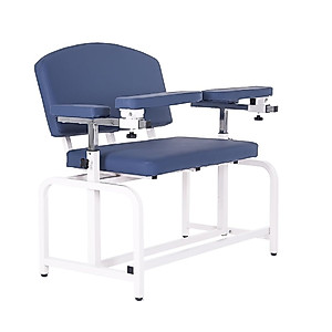 NP Medycare Extra Wide Phlebotomy Chair Bariatric Lab Draw & Blood Drawing Chairs (Pink)