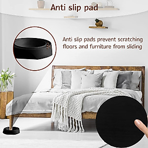 Bed Bug Interceptors, Bug Detector and Bed Bug Trap, with Anti Skid Pads and Black Light, 8 Pack, Black