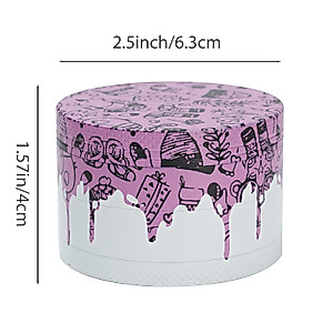 Spice Grinder 2.5 Inch Metal Grinder (Pink)