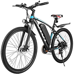 Vivi Electric Bike, 27.5" Electric Bike for Adults 500W(Peak 750W) Ebike 20MPH Electric Mountain Bike with 48V 499.2WH Battery, Up to 50 Miles, Cruise Control, 21 Speed Adult Electric Bicycles