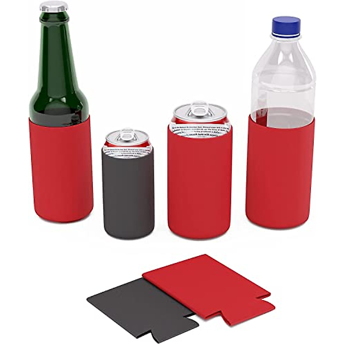Klassia 6 Pack Can Covers That Look Like Soda, Silicone Can Sleeve with Coozy for Cans Tallboy Koosies Cooler fit all 12FL, 16FL OZ Can, Golf Accessories, Christmas Stocking Stuffers Gifts for Men