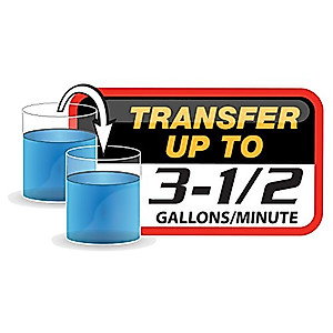 Performance Tool W54154 Food-Grade 3.5 GPM Liquid Transfer Shaker Siphon Tube Hose, Clear Blue, 6-foot Tube