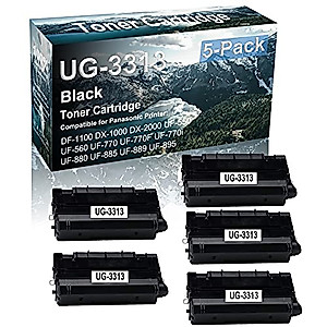 5-Pack（Black） Compatible High Capacity UG3313 | UG-3313 Laser Printer Toner Cartridge use for Panasonic UF-770 UF-770F UF-770i Printer