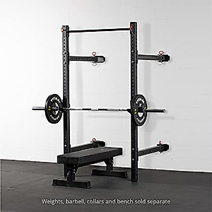 Titan Fitness X-3 Series 82-inch Wall Mounted Folding Power Rack, Space Savings Rack, Folds up to 8â€ from the Wall