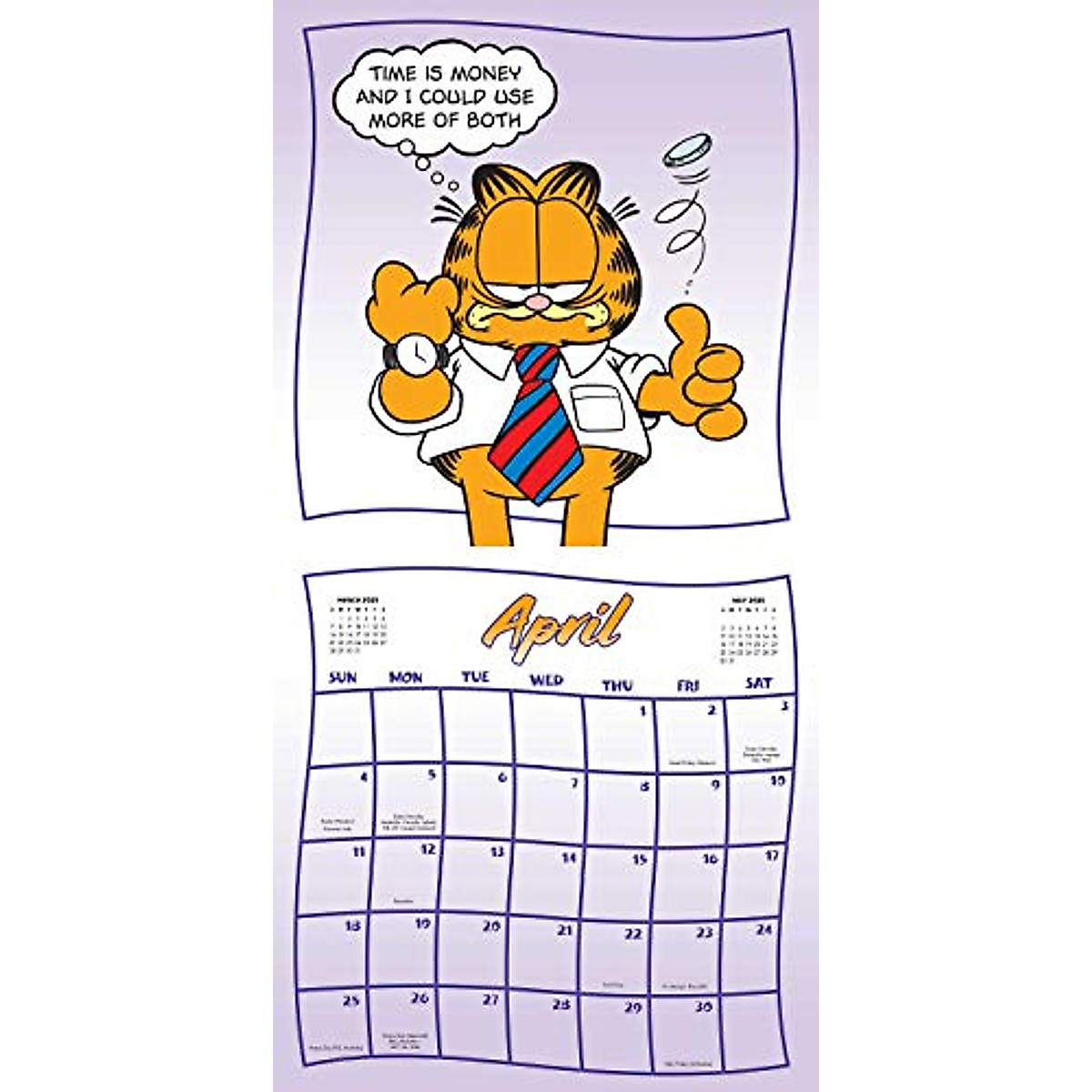 Garfield 2021 Wall Calendar: Idle Thoughts