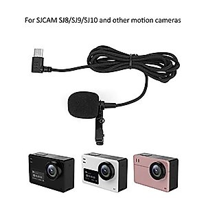 ciciglow External Microphone, Action Camera Type‑C Interface Microphone Camera Accessory for SJCAM SJ9 SJ10 SJ8 Action Camera