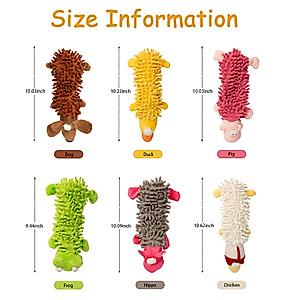 JMZDS&JL Dog Squeak Toys, Puppy Teething Toy, Dog Chewing Toys for Puppies, Medium Size Dogs, Plush Stuffed Crinkle Pet Chew Toys, Texture Exploration, Stuffed Animals for Dogs.（6pack）