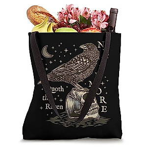 Nevermore The Raven Edgar Allan Poe Dark Academia Literature Tote Bag