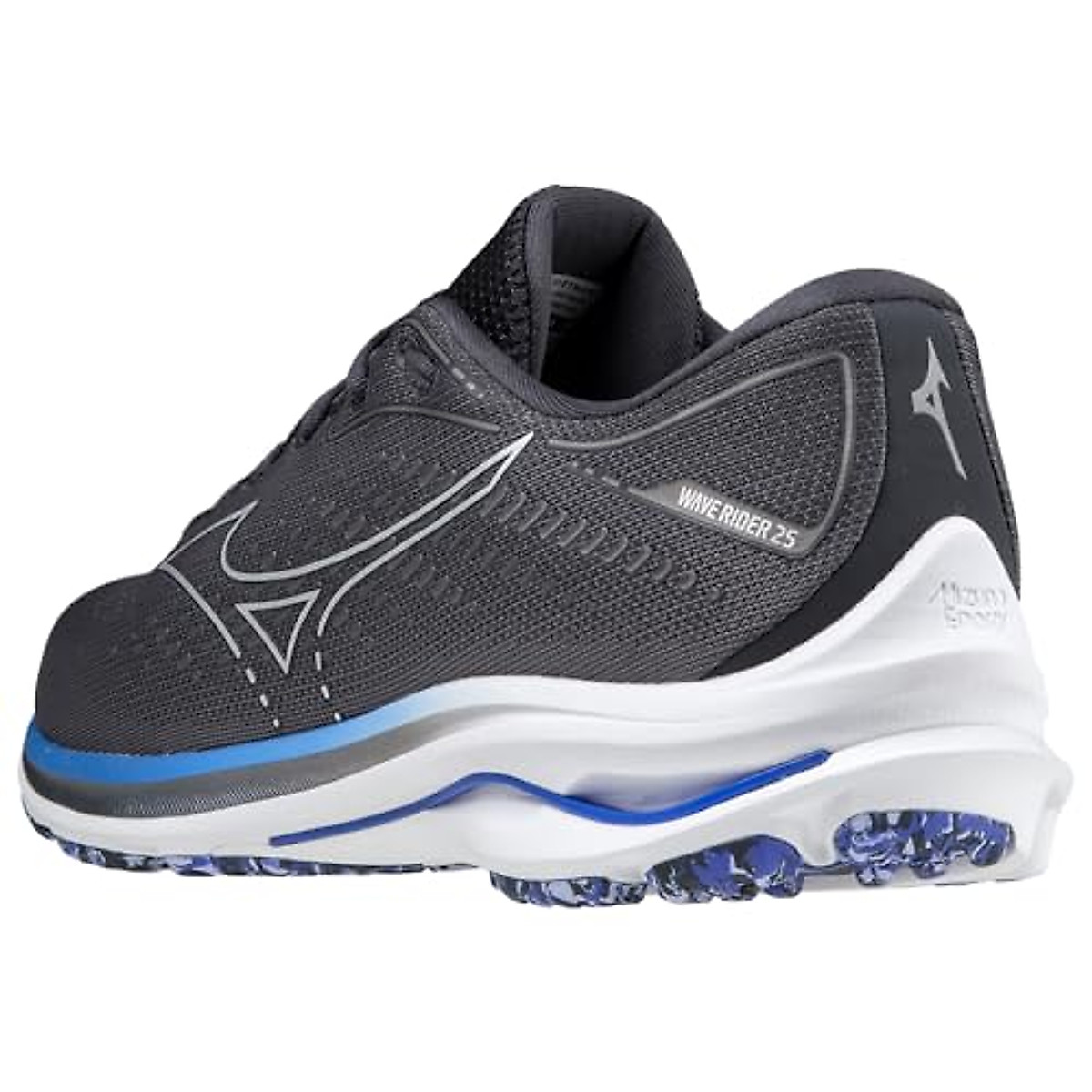 Mizuno Men's Wave Rider 25 | Neutral Support Running Shoe |Eco Friendly Materials | Obsidian | US 12
