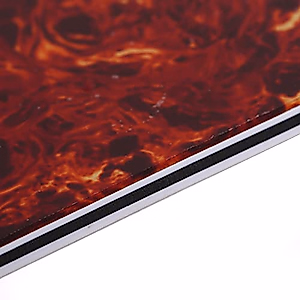 Musiclily Pro 9 Holes Round Corner HH Guitar Pickguard 2 Humbuckers for Squier Bullet Series Mustang Electric Guitar, 4Ply Vintage Tortoise