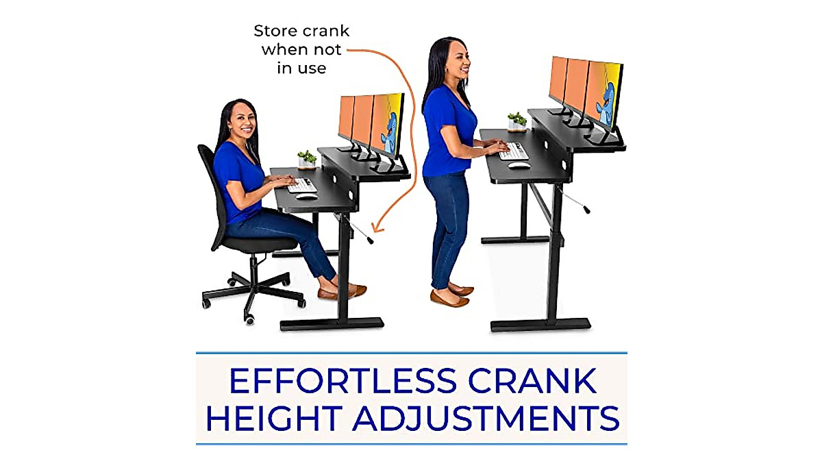 Stand Steady Tranzendesk 55-Inch Dual Level Standing Desk