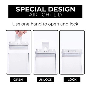 CINEYO Set of 5 Office Chair Caster Wheels & 7 Pc's Airtight Food Storage Container