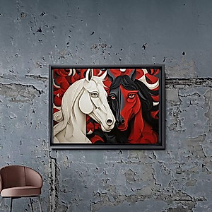 Majestic Black Stallion Galloping In The Clouds, Black Horse On Salt Flats, Canvas Print, Black Horse Print, Black Horse Wall Art