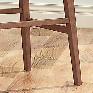 Christopher Knight Home Luella 42" Wooden Bar Chair with Fabric Seats (Set of 2), Dark Green and Walnut Finish