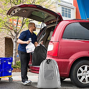 2 Pcs Travel Laundry Bag, JHX Dirty Clothes Bag 【Upgraded】 with Handles and Aluminum Carabiner, Collapsible Laundry Bag for Travel, Camp, Fitness, and Students (Black&Grey) 24"L x 21"W