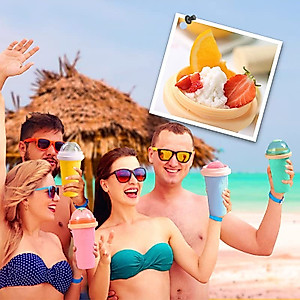 memrable Slushy Maker Cup, Portable Slushie Tik Tok Quick Frozen Smoothies on the Go, Homemade Ice Cream Squeeze Magic Double Layer Milkshake and Smoothie (Yellow), 9.57 x 4.49 4.41