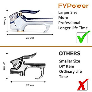 FYPower 22 Pieces Air Compressor Accessories kit, 3/8 inch x 25 ft Hybrid Air Compressor Hose Kit, 1/4" NPT Quick Connect Air Fittings, Tire Inflator Gauge, Heavy Duty Blow Gun, Swivel Plugs