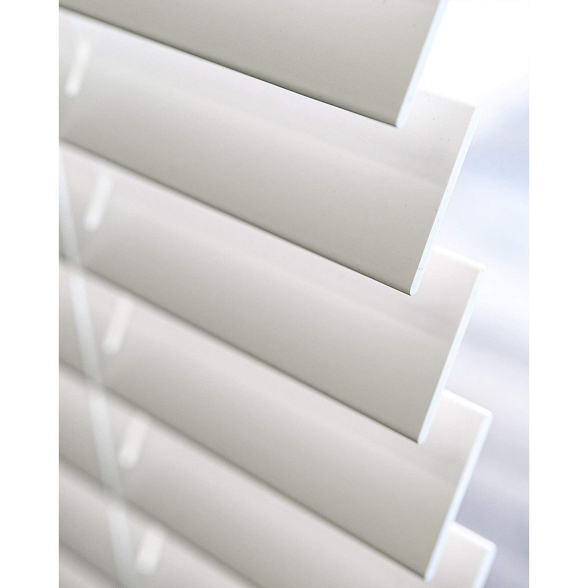 CHICOLOGY Faux Wood Blinds , Window Blinds , Wood Blinds , Window Shades , Window Treatments , Blinds & Shades , Window Shades For Home , Wooden Blinds , 39"W X 60"H, Basic White