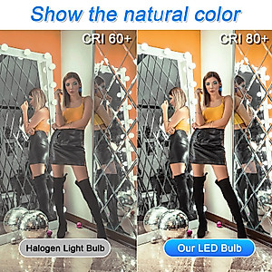 Marxlait 10 Pack Dimmable G25 Globe Light Bulbs LED, 6W=40W Replacement, Daylight White 5000K, E26 Medium Base, Ideal for Bathroom Vanity, Makeup Mirror or Sputnik Light, 120V, Round Light Bulbs