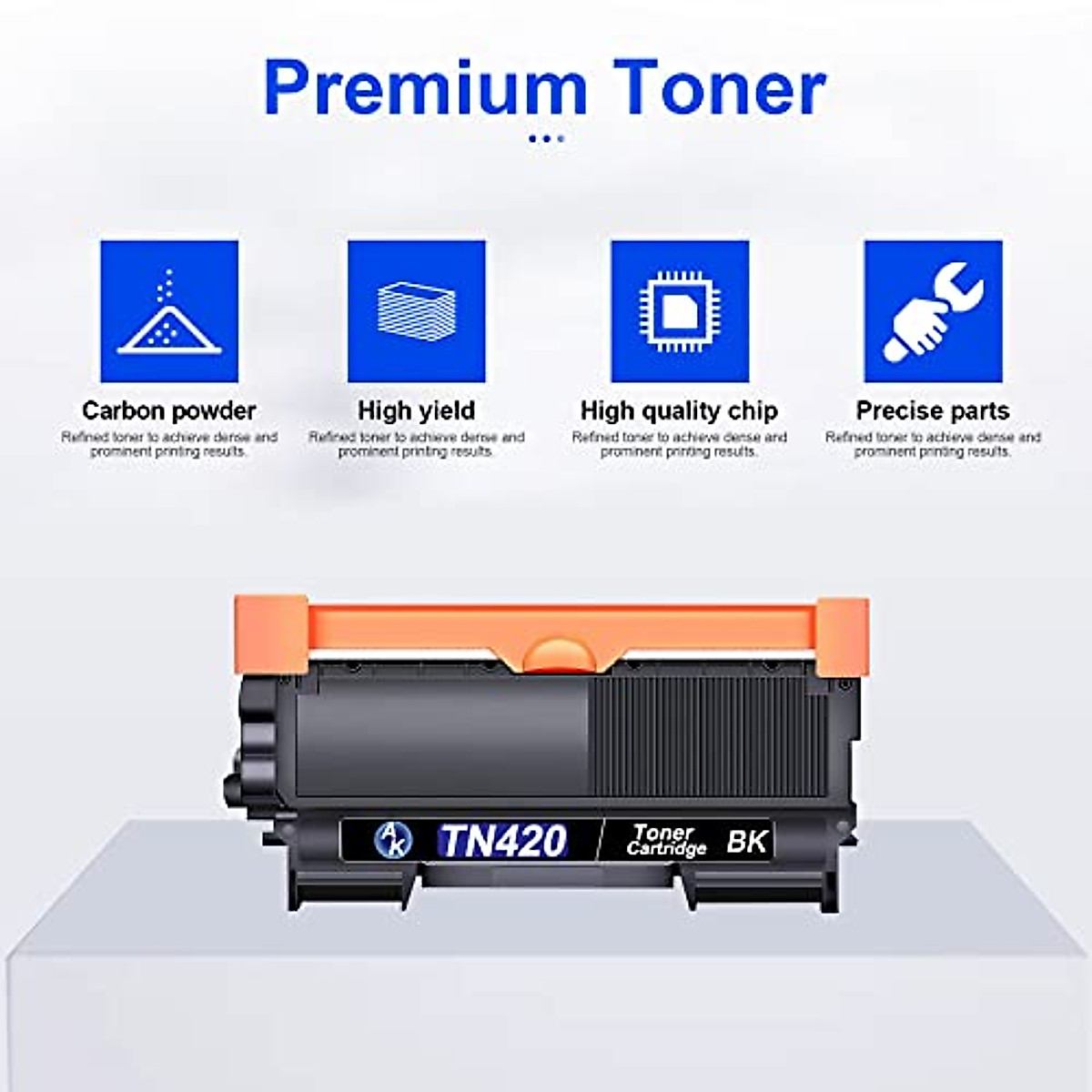 TN-420 TN 420 TN420 Toner Cartridge, ALUMUINK Replacement for Brother TN-420 Toner Cartridge for HL-2270DW HL-2280DW MFC-7360N DCP-7065DN Intellifax 2840 HL-2240 Toner Printer, TN420 Ink(Black,1Pack)