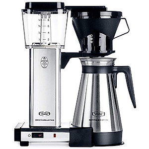 Technivorm Moccamaster 10-Cup 40oz Coffee Brewer Handmade Coffee Maker - KBT741 - Polished Silver