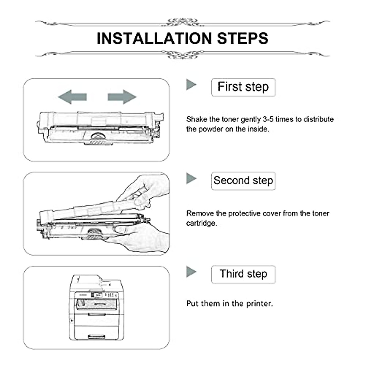 MANDBOY Compatible Replacement for Brother TN-221 TN221Y Standard Yield Toner-Cartridge (Yellow), Work with HL-3140CW MFC-9330CDW DCP-9015CDW Printer Cartridge, 1-Pack