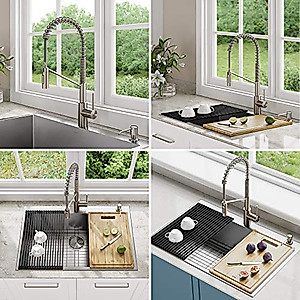 Kraus KTM33 33 inch Topmount 50/50 Double Bowl 18 gauge Stainless Steel Kitchen Sink